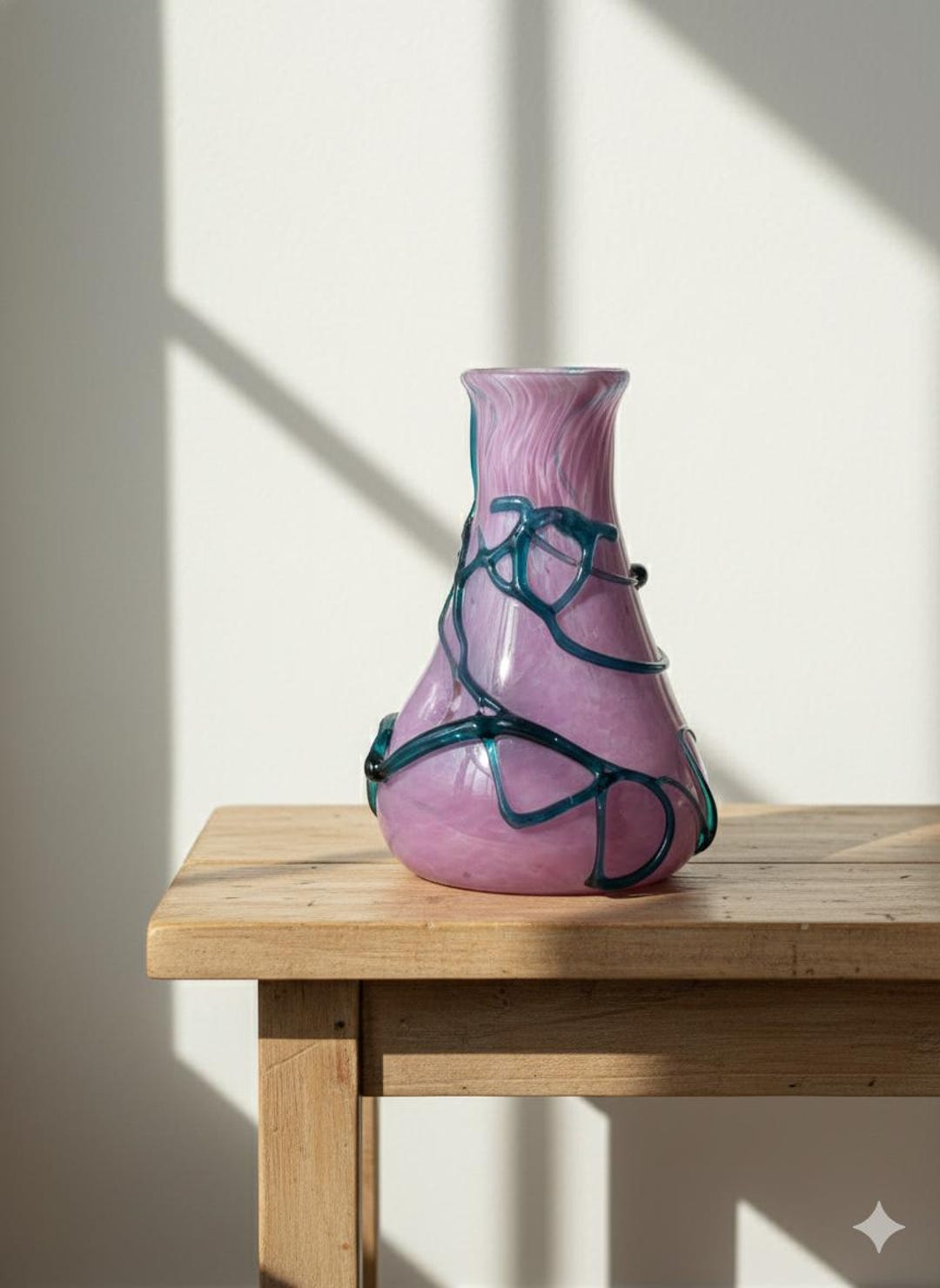 Textured Branch Art Glass Vase | Autumn Vines Design | Hand-blown ...