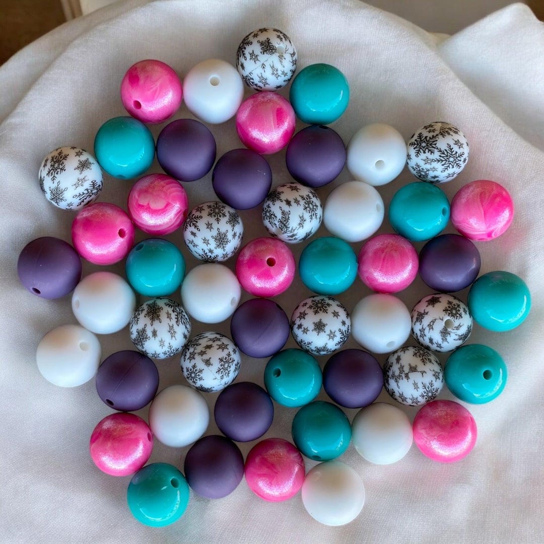 CK 41 15mm kinda Flaky 50 Count Mixed Silicone Bead Pack - Etsy