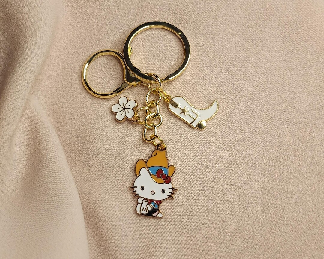 Cowboy Hello Kitty Charm: Rodeo Purse/wallet Accessory - Etsy
