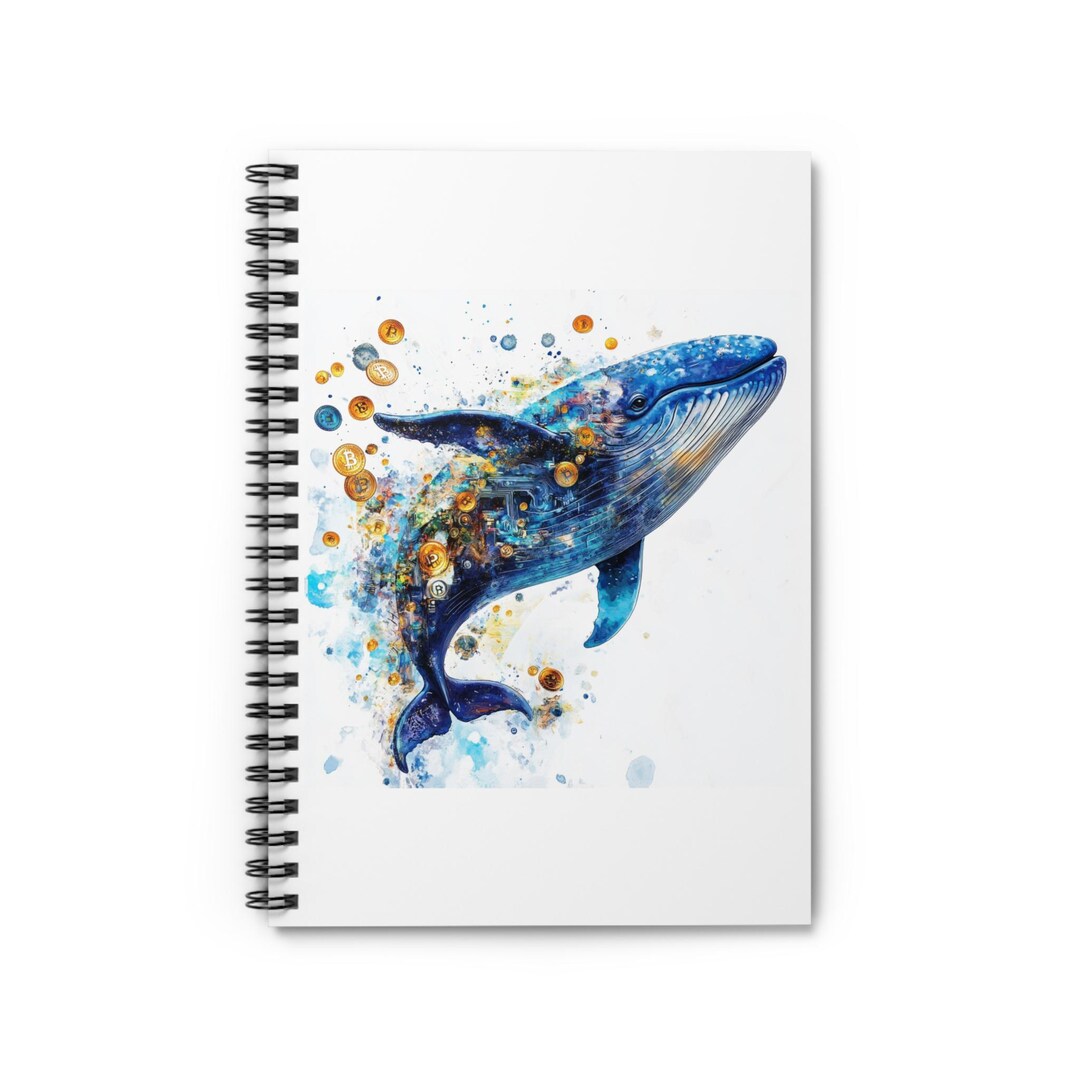 Bitcoin BTC Whale Spiral Notebook - Ruled Line,cryptocurrency ...