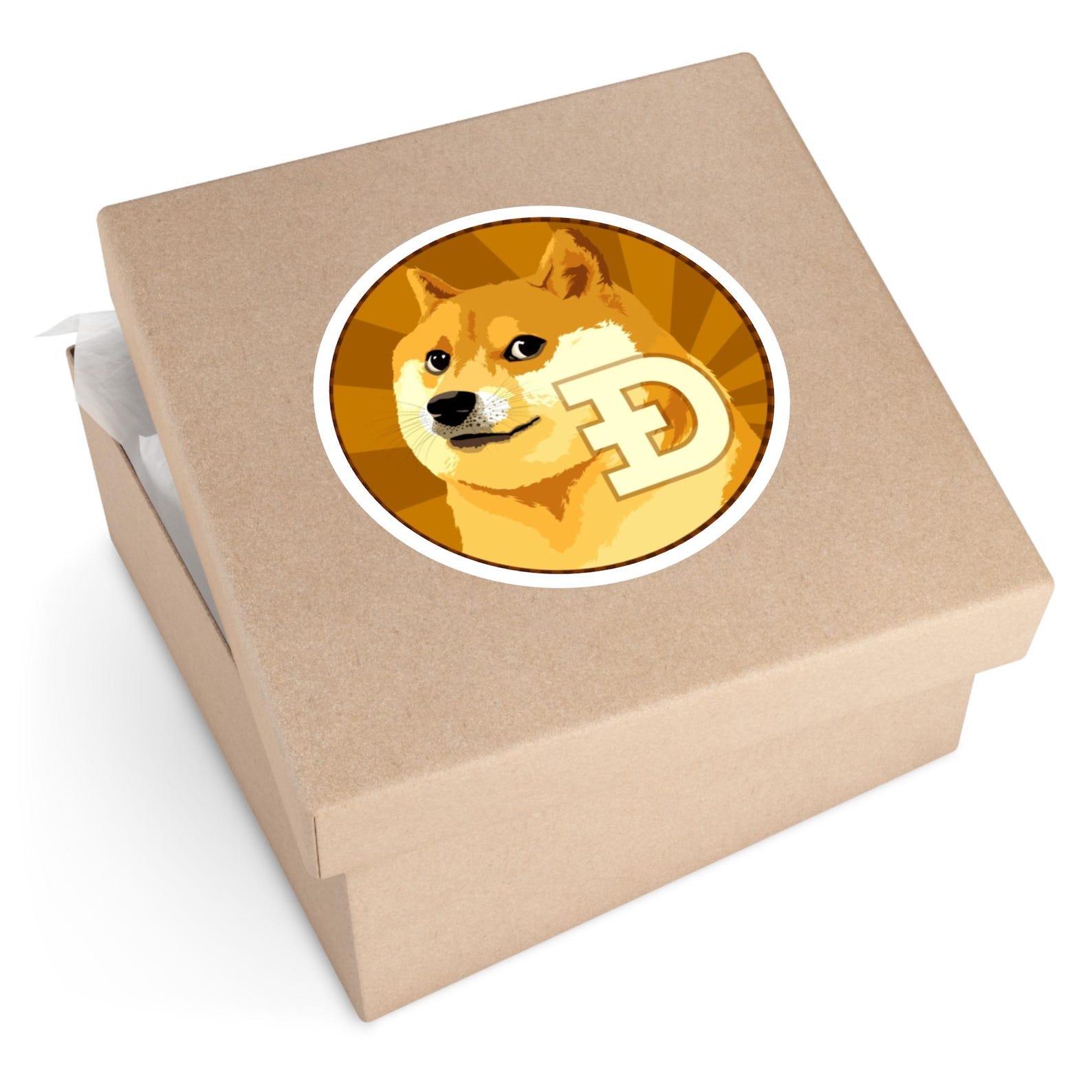 Dogecoin DOGE Symbol Round Stickers, Indoor\outdoor - Cryptocurrency ...