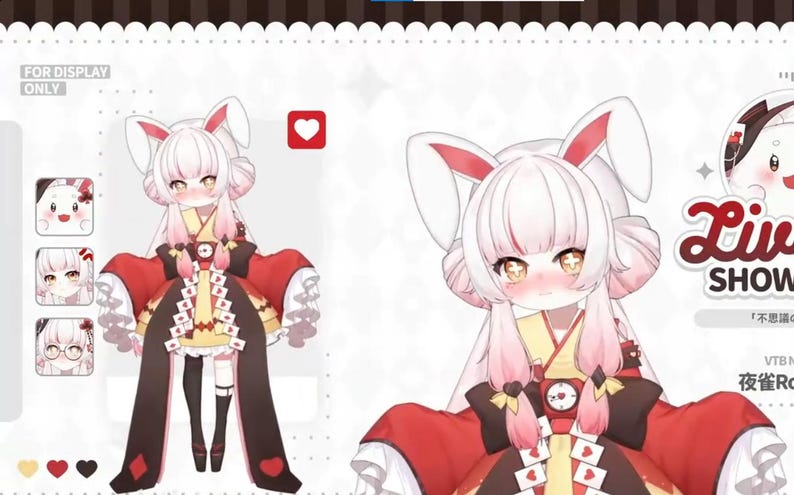 Magic Bunny Vtuber Model | Rigged 2D Live2d Avatar - Etsy