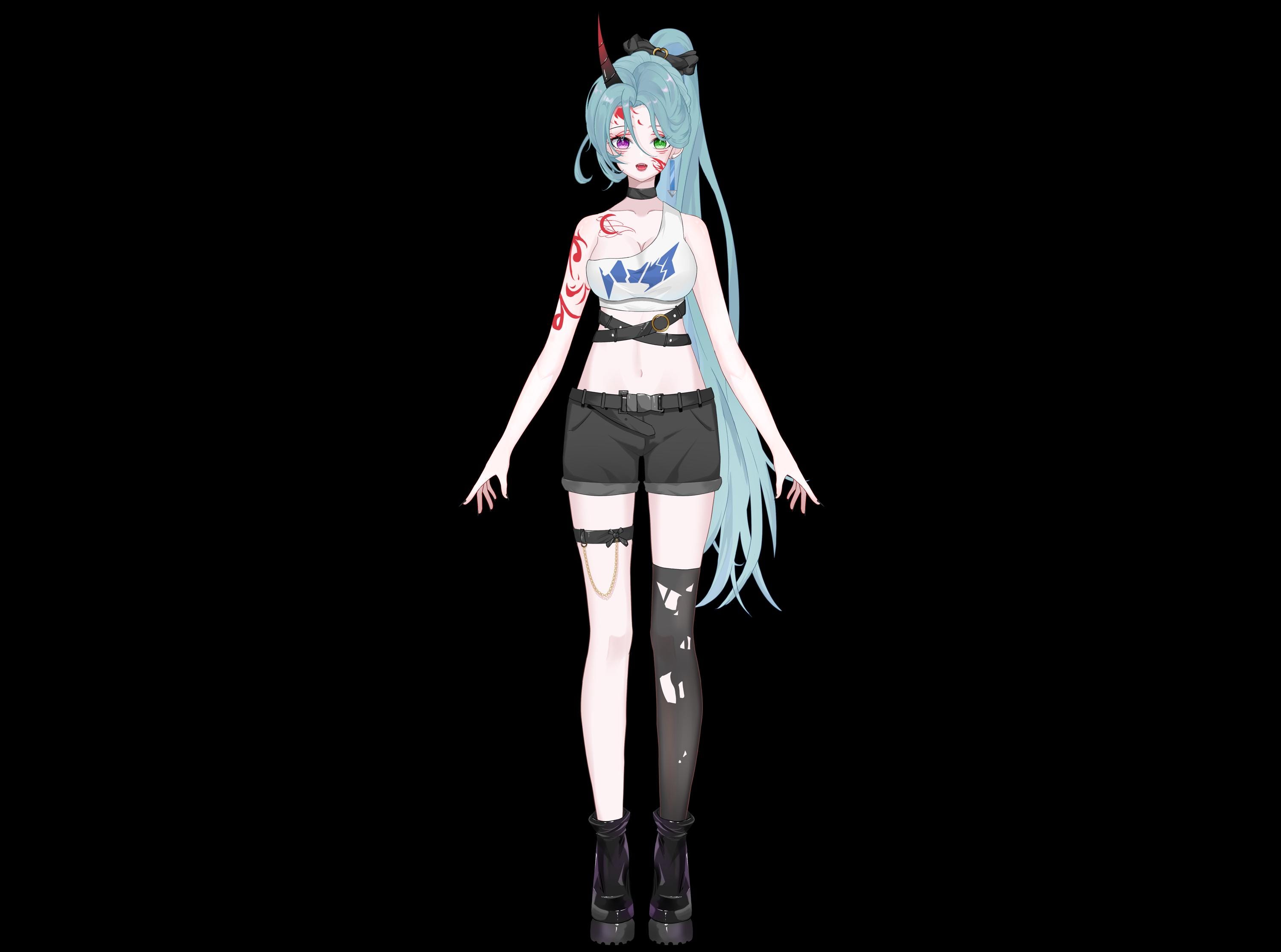 Ghost Girl Vtuber Model | Full Body Live2d Design, Streamer Ready - Etsy