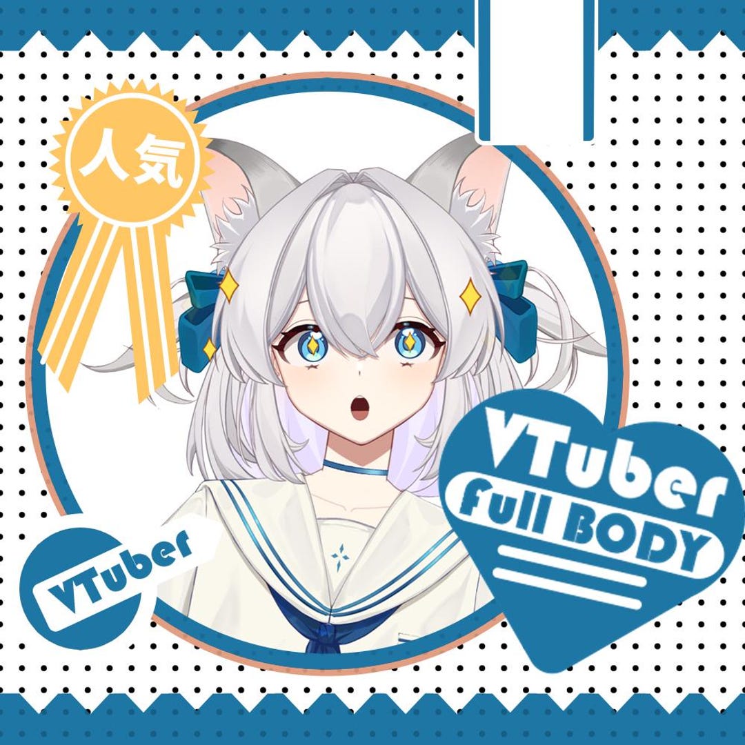 Live2d Vtuber Model - Cute Kitty / Commercial Use/ Ready to Use/ Full ...