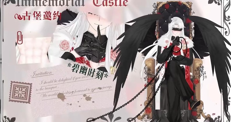 Gothic Devil Vtuber Model: Black Wings, Silver Hair (ready to Use) - Etsy
