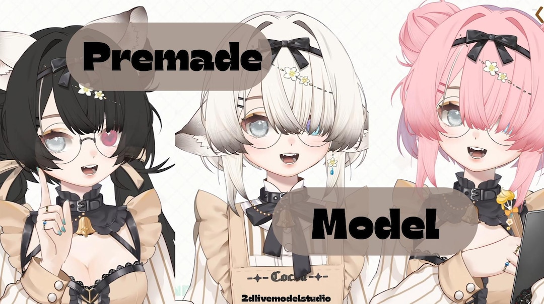 Live2d Vtuber Model – Full Body Rig, Hotkeys, Outfit Sets - Etsy