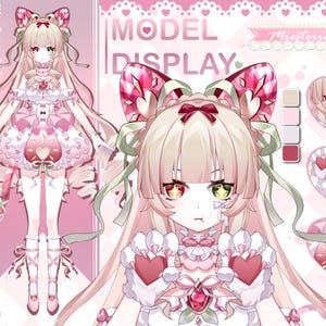 Berryneko Live2d Vtuber Model – Strawberry Cat, Vtube Studio Ready - Etsy