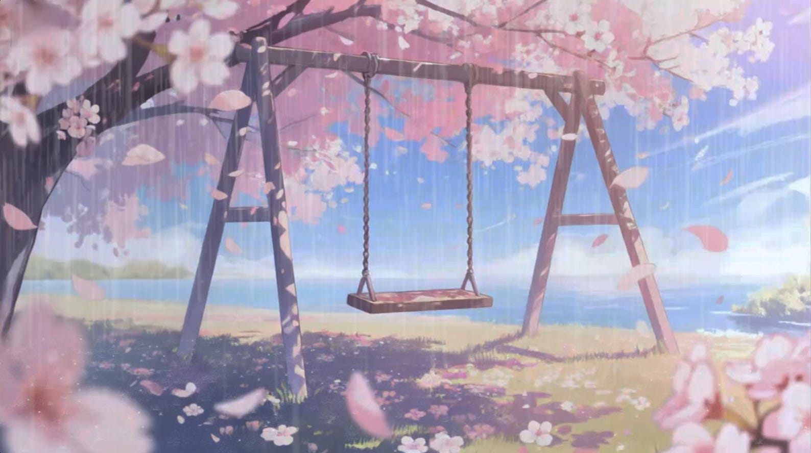 Animated Sakura Tree Vtuber Background – Cozy Anime Stream (MP4) - Etsy