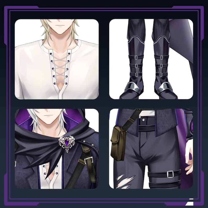 Noctis Bat Mage Live2d Vtuber Model - Ready to Stream - Etsy