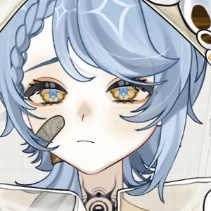 Sunshower Vtuber Model – Blue Hair, Golden Eyes, Ready to Use - Etsy