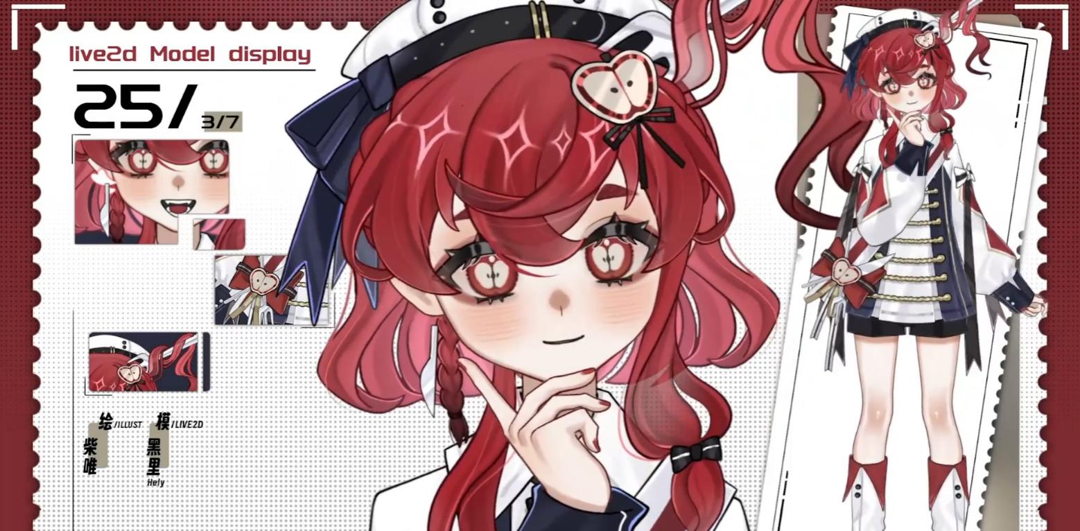 Red-haired Gothic Academy Vtuber Model – Fully Rigged for Vtube Studio ...
