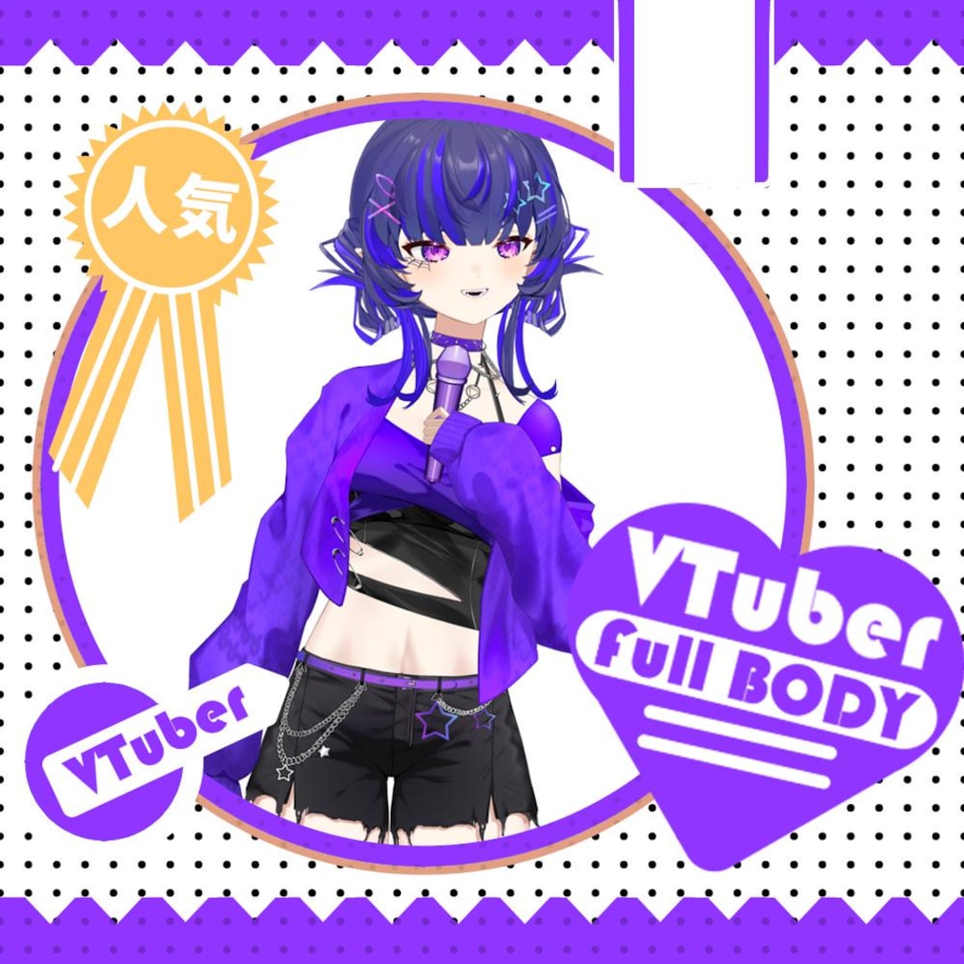 Dark Witch Vtuber Model – Full Body, Ready to Stream - Etsy
