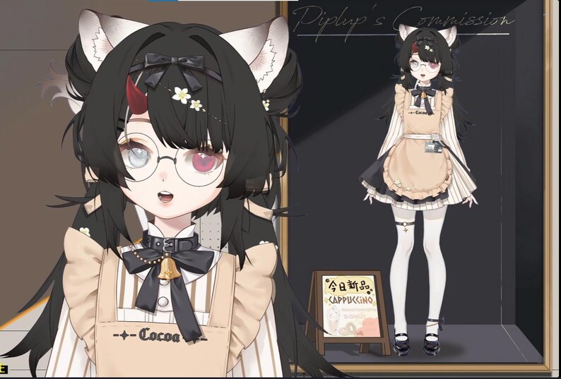 Live2d Vtuber Model – Full Body Rig, Hotkeys, Outfit Sets - Etsy