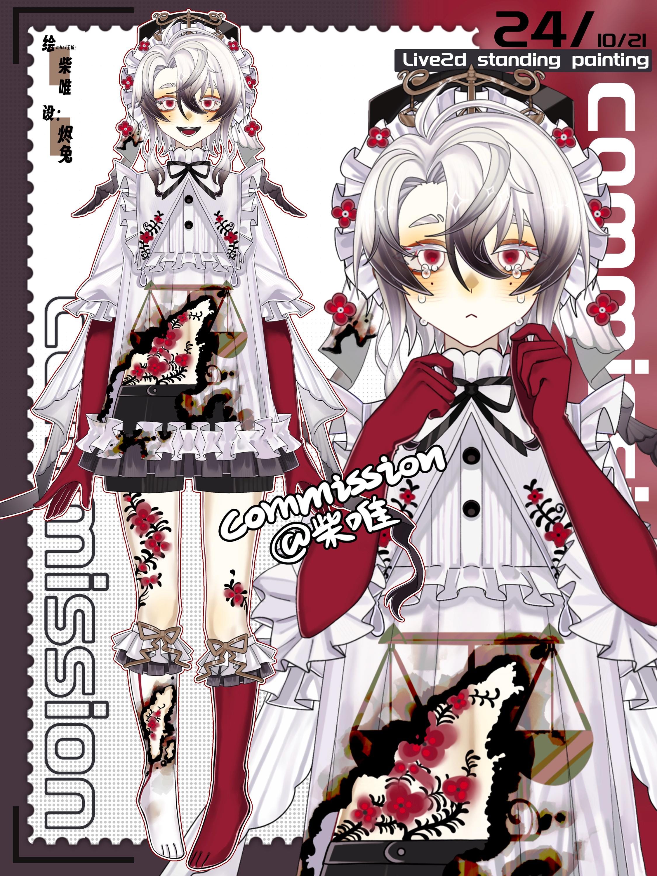 Ash Rabbit Live2d Vtuber Model – Gothic Lolita, Commercial Use - Etsy