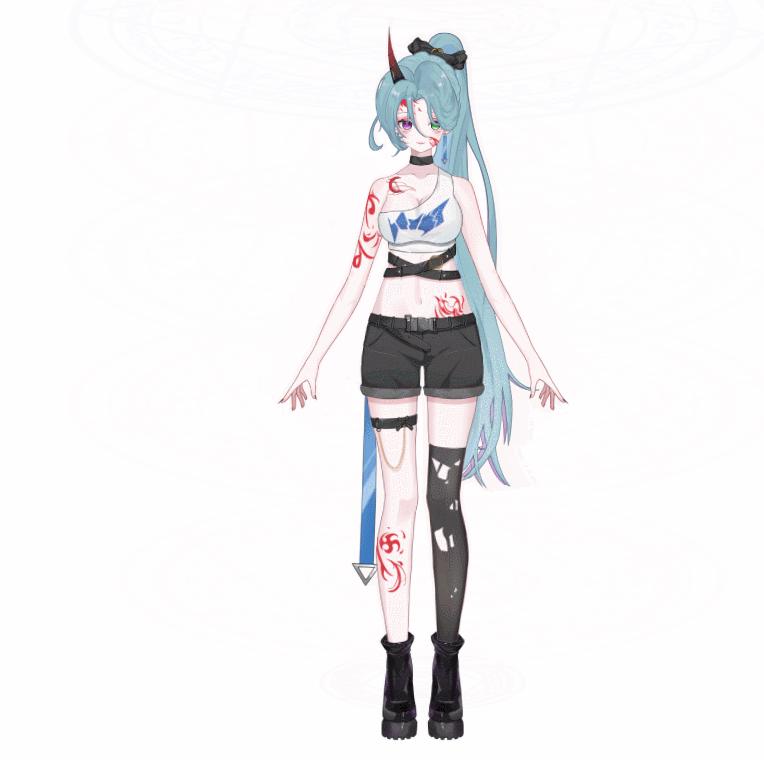 Ghost Girl Vtuber Model | Full Body Live2d Design, Streamer Ready - Etsy