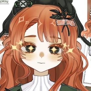 Bitter Citrus Live2d Vtuber Model – Orange Hair, Green Outfit (ready to ...