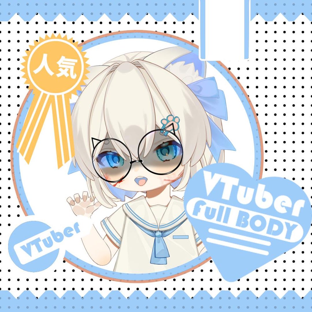 Chibi Kitty Vtuber Model – Full Body, Ready to Stream - Etsy
