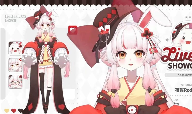 Magic Bunny Vtuber Model | Rigged 2D Live2d Avatar - Etsy