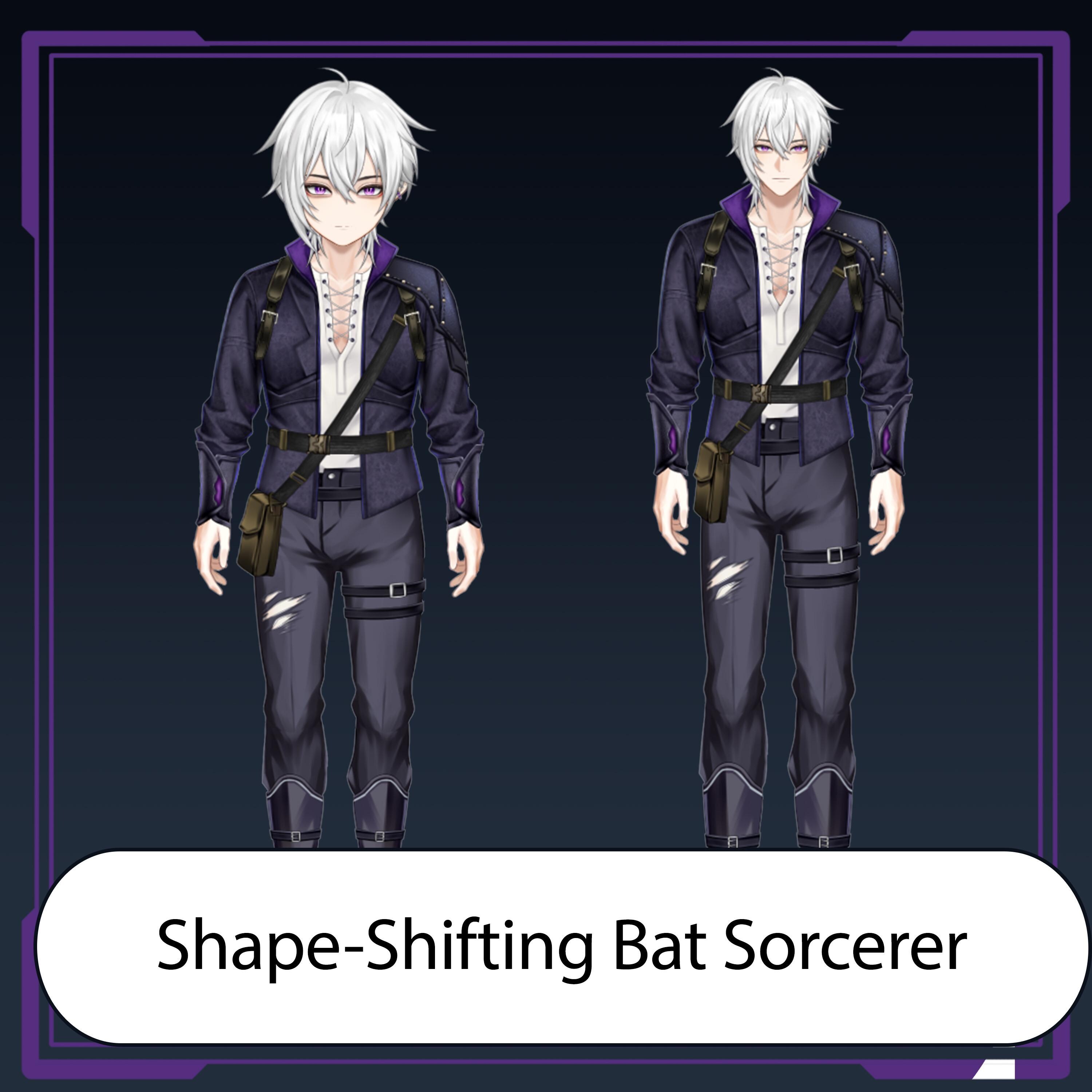 Noctis Bat Mage Live2d Vtuber Model - Ready to Stream - Etsy