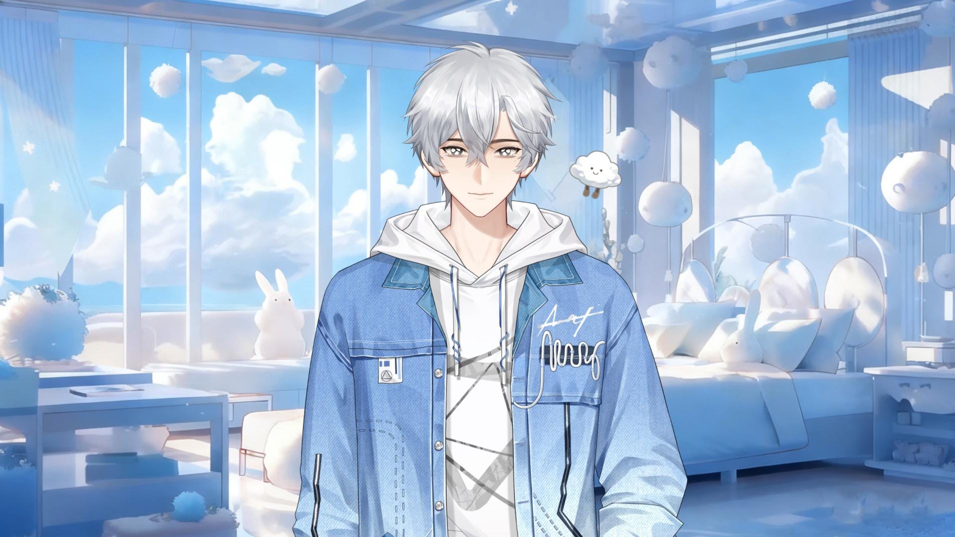 White Cloud Boy – Basic Version Live2d Vtuber Model - Etsy