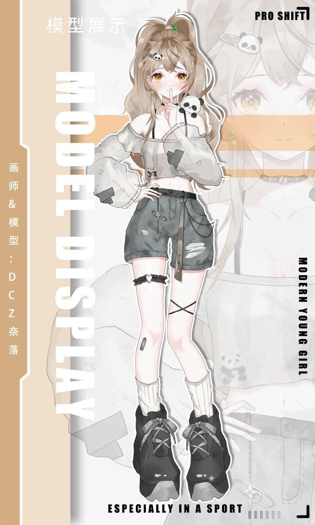 Cowgirl Vtuber Model | Live2d Full Body Design for Streamers - Etsy