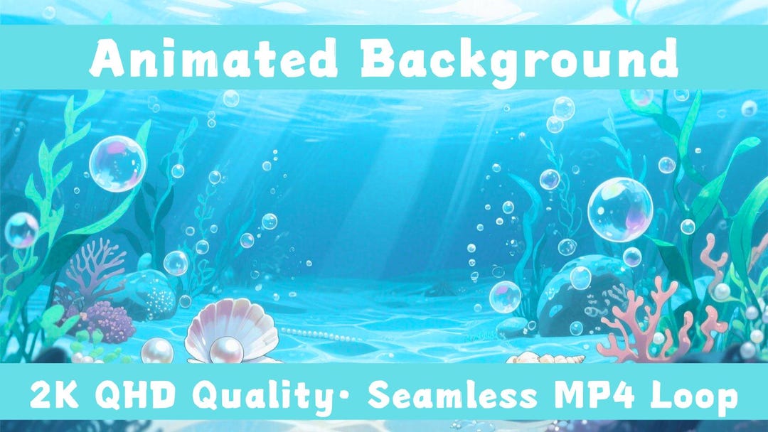 Animated Ocean Vtuber Background – 2K Seamless MP4 Loop - Etsy