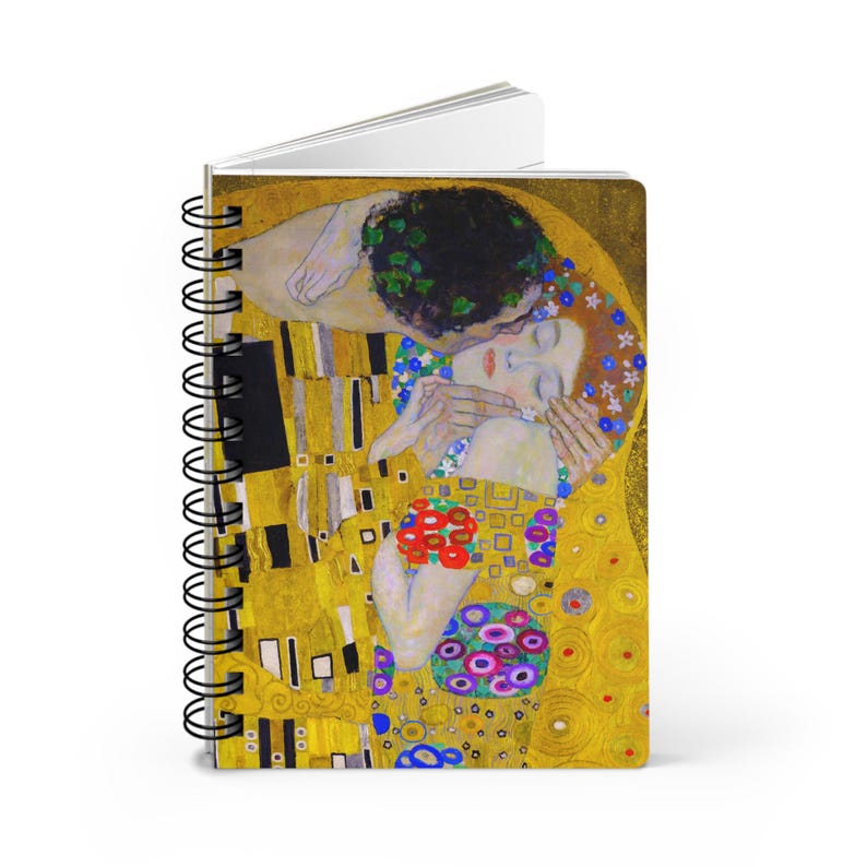 Gustav Klimt the Kiss - Artistic Spiral Bound Journal - Ruled - With ...