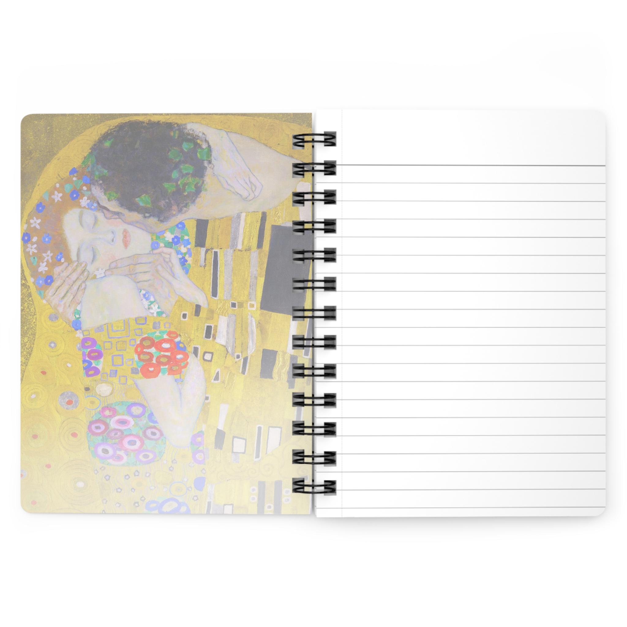 Gustav Klimt the Kiss - Artistic Spiral Bound Journal - Ruled - With ...