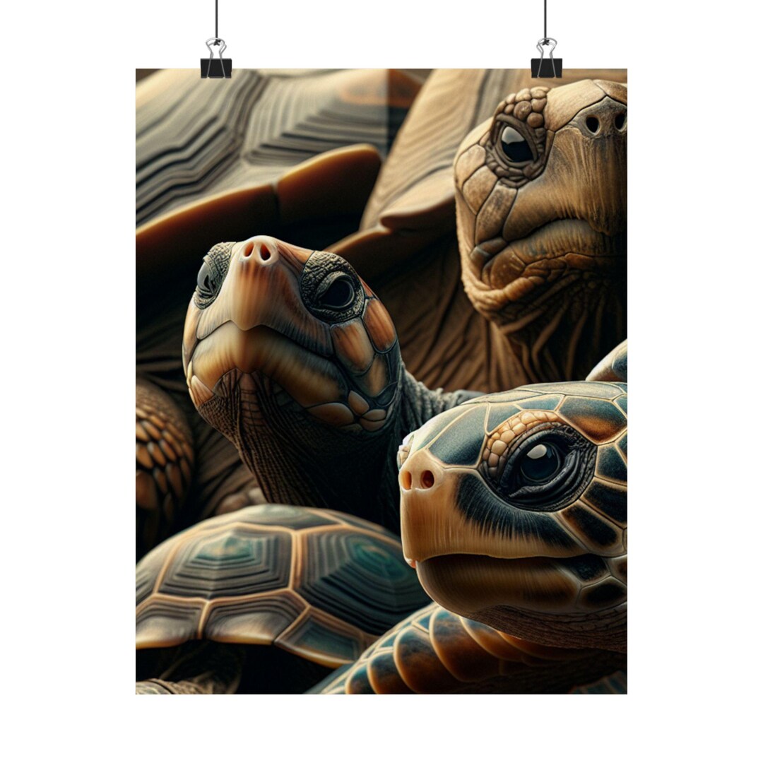 Matte Vertical Posters inspired Turtle Art - Etsy