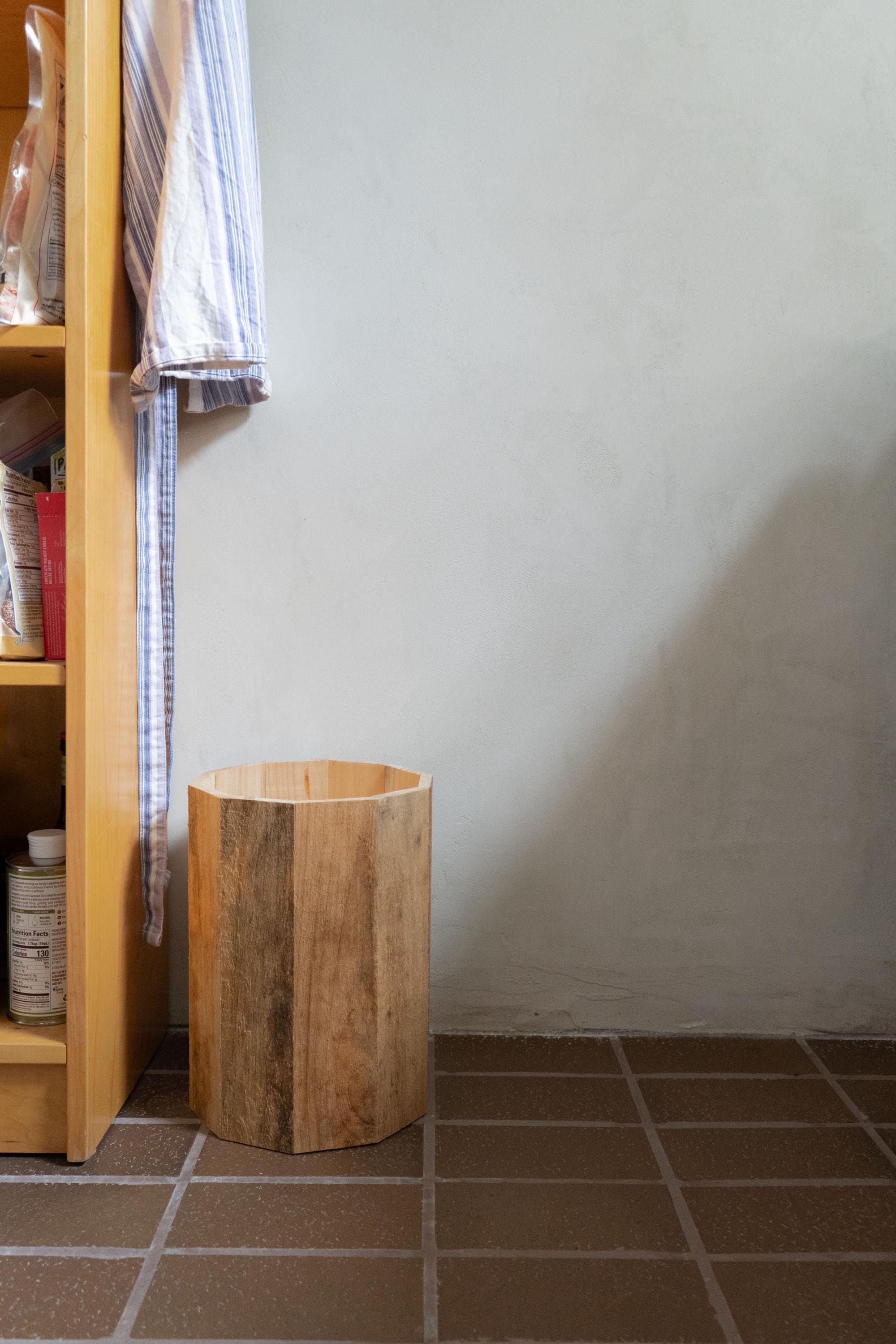 Spruce Paneled Wastebin: Decagonal Wooden Trash Can - Etsy