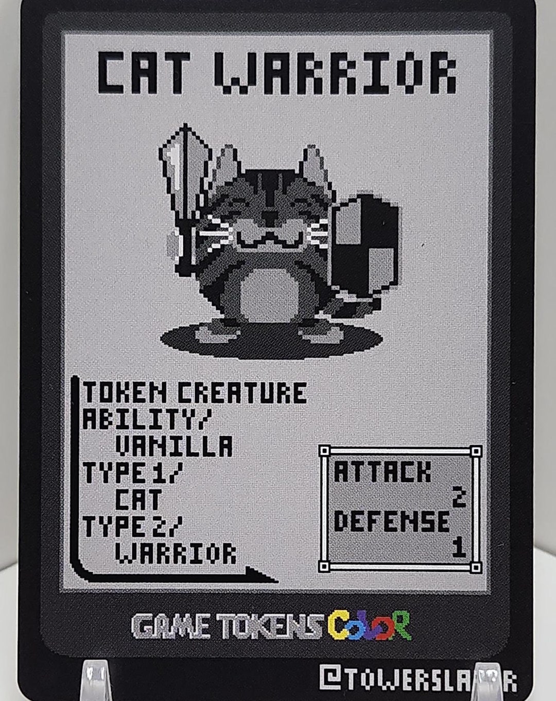 5 Cat Warrior Tokens Game Tokens Color Magic the Gathering - Etsy