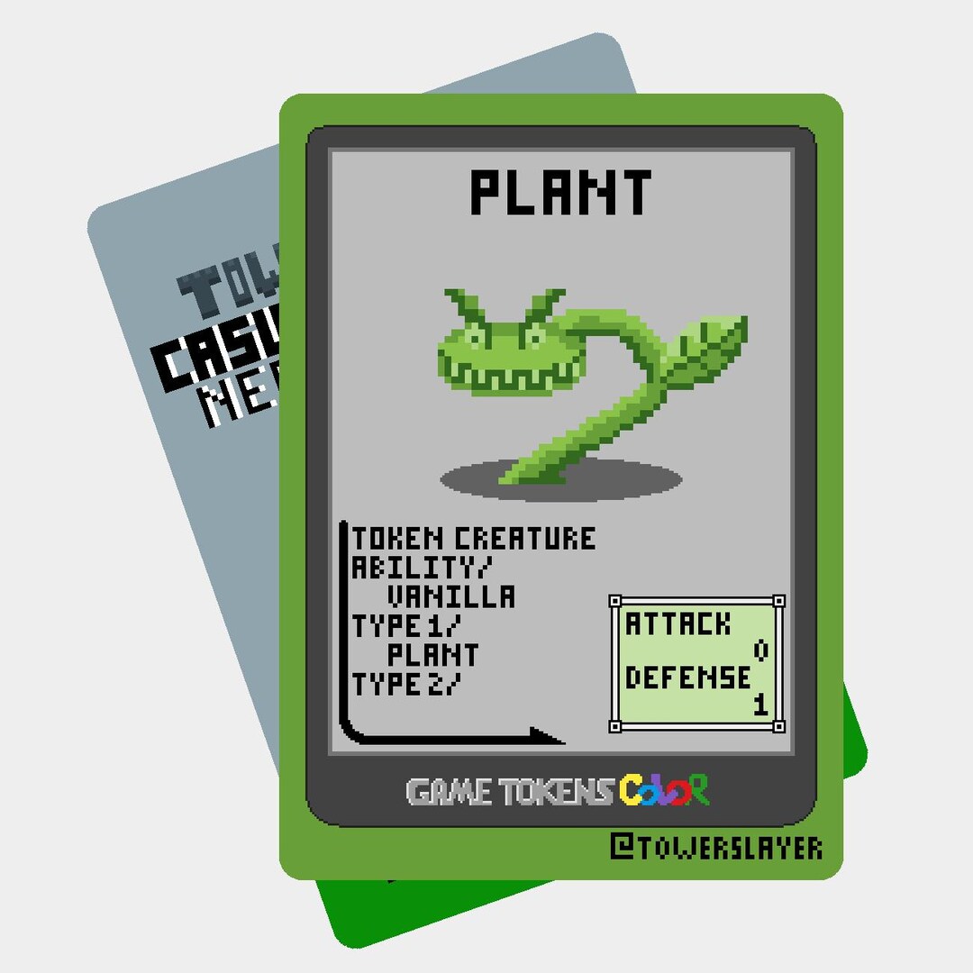 5 Plant Tokens - Game Tokens Color - Magic the Gathering - Etsy