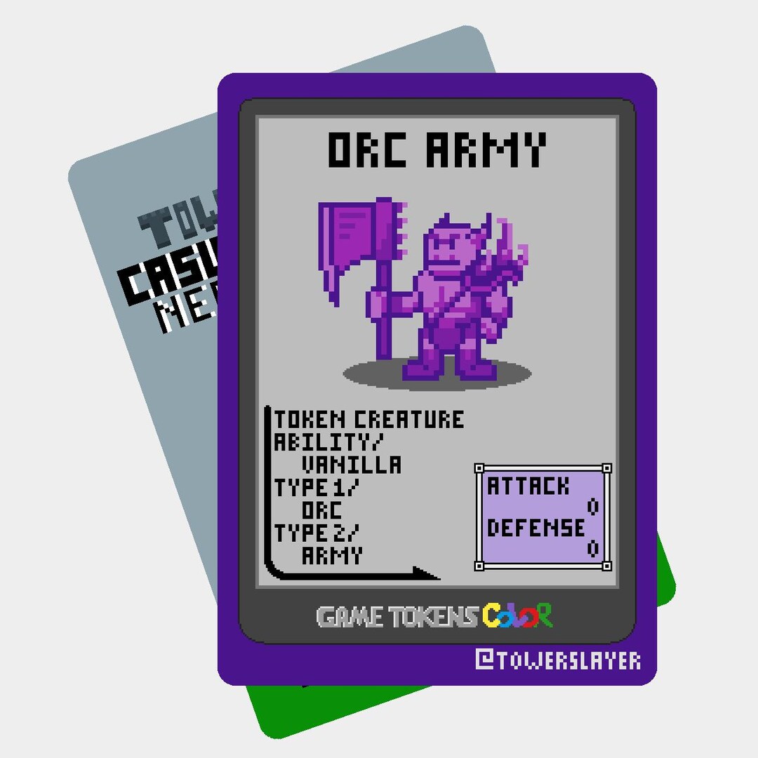 5 Orc Army Tokens - Game Tokens Color - Magic the Gathering - Etsy