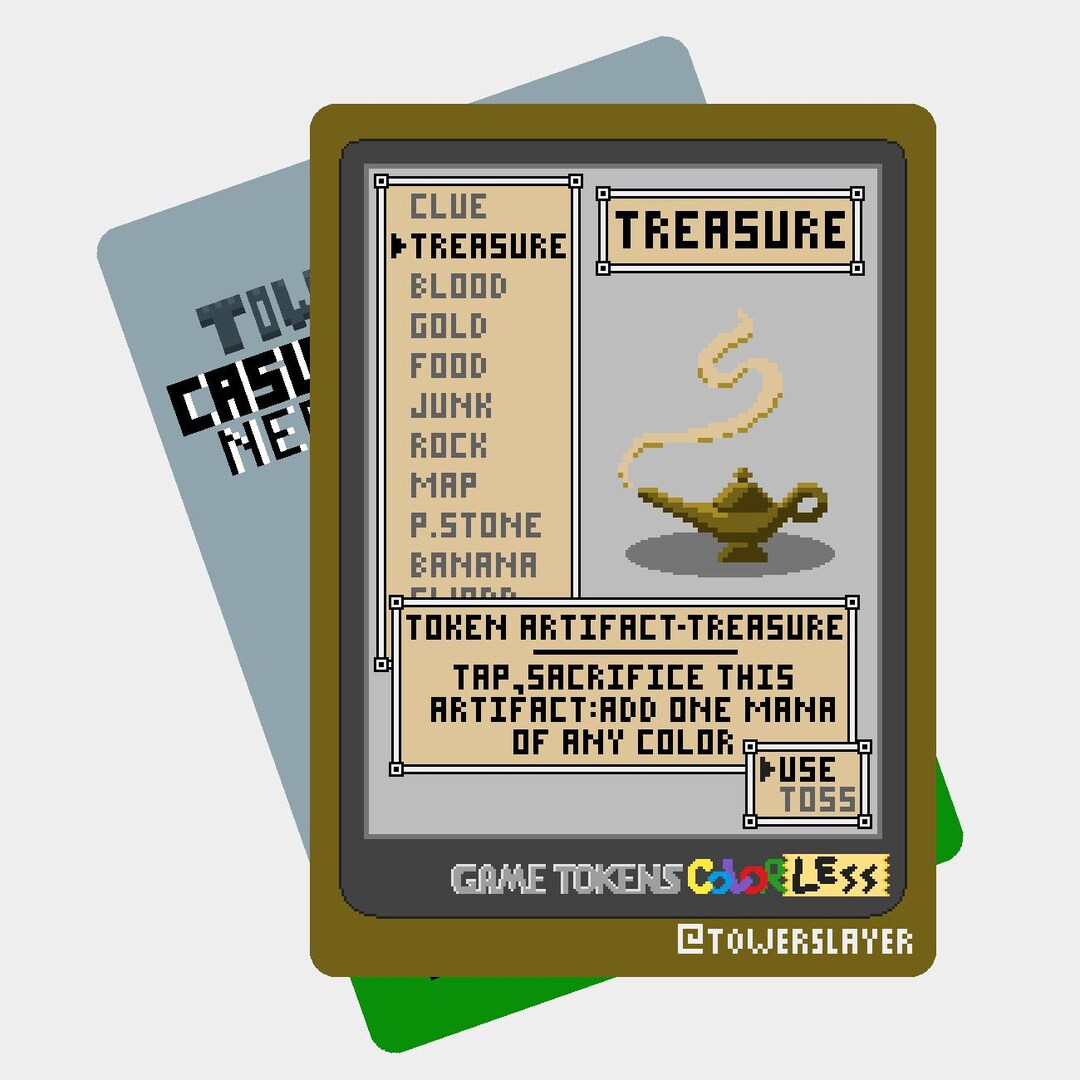 5 Treasure Tokens - Game Tokens Color - Magic the Gathering - Etsy