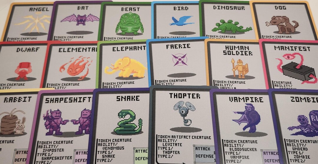 Game Tokens Color Wave Two - 18 Different Tokens - Magic the Gathering ...