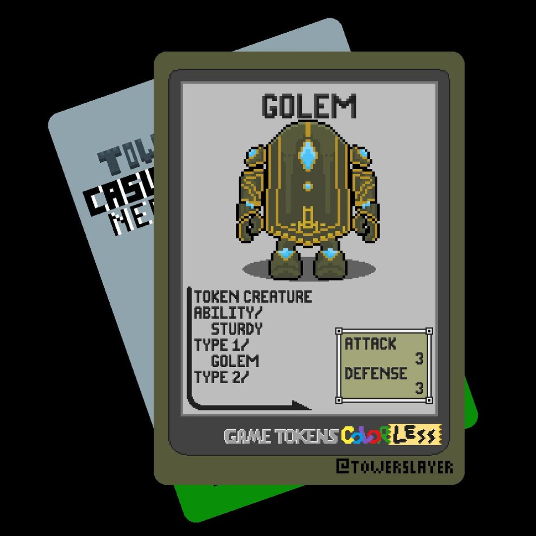 5 Golem Tokens - Game Tokens Color - Magic the Gathering - Etsy