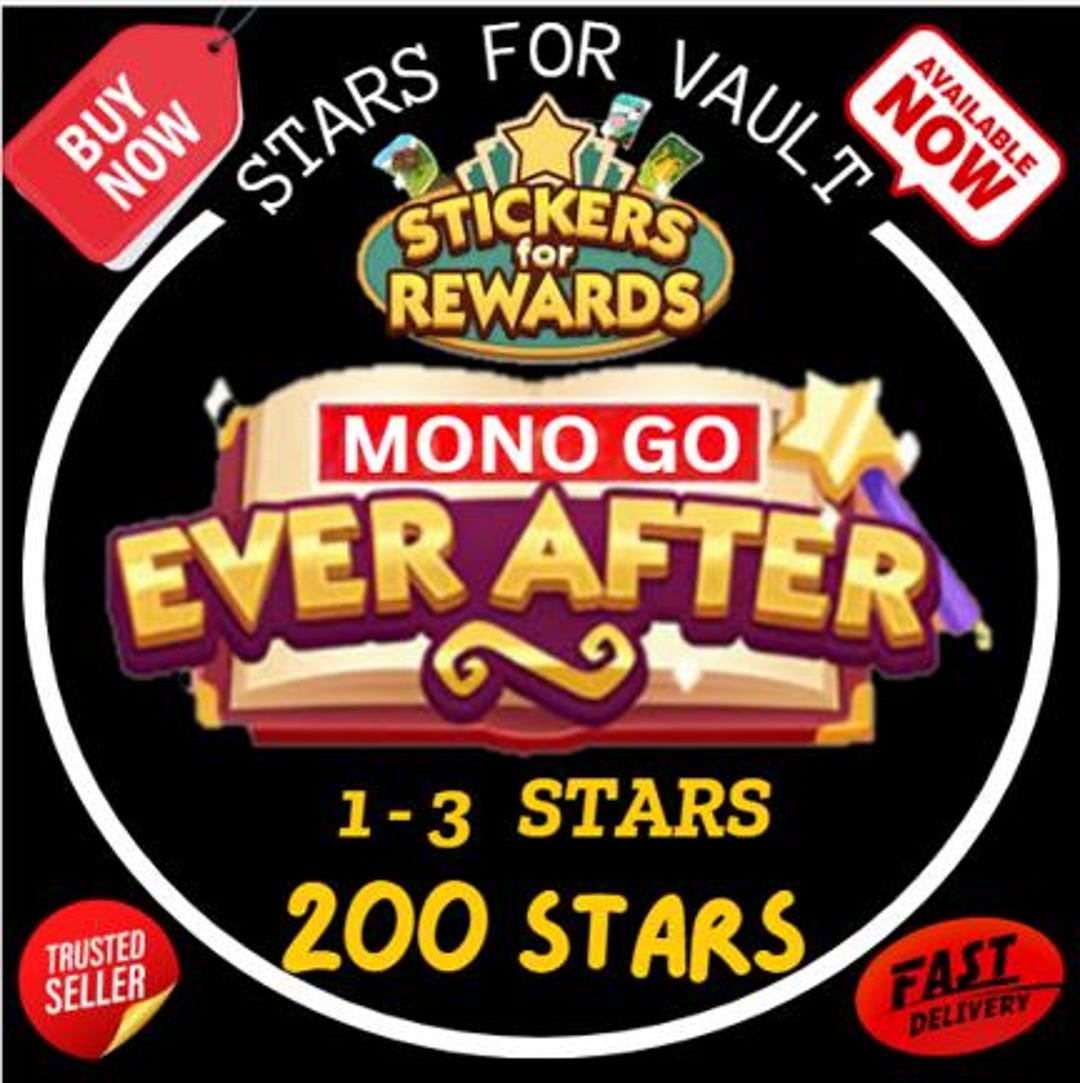 Mono Go Sticker | Stars for Vault | Ever After | 200 Stars - Etsy