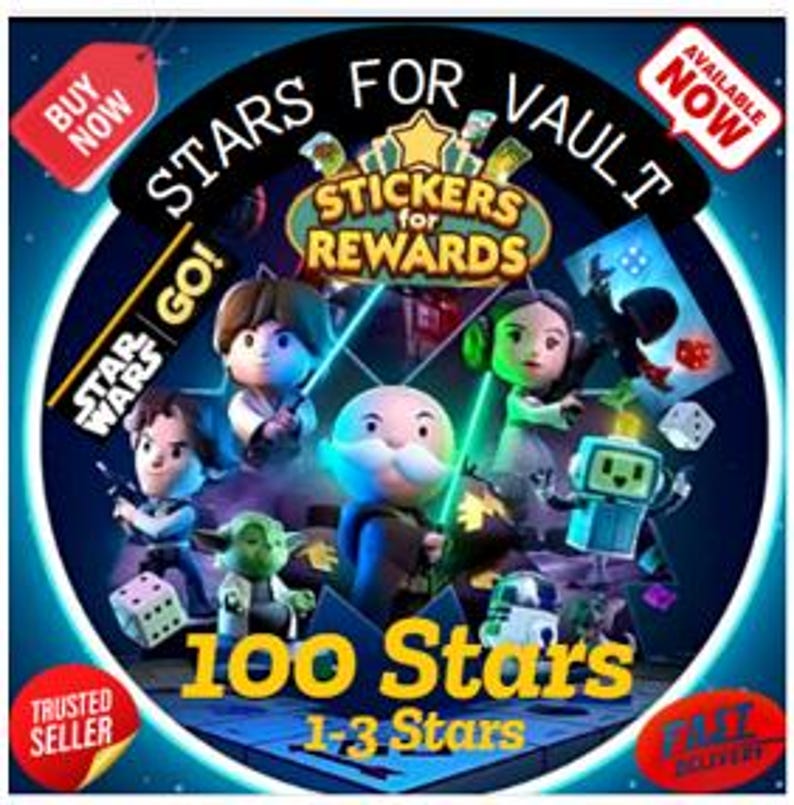 Mono Go Stickers | Star Wars | Stars for Vault | 100 Stars per Order ...