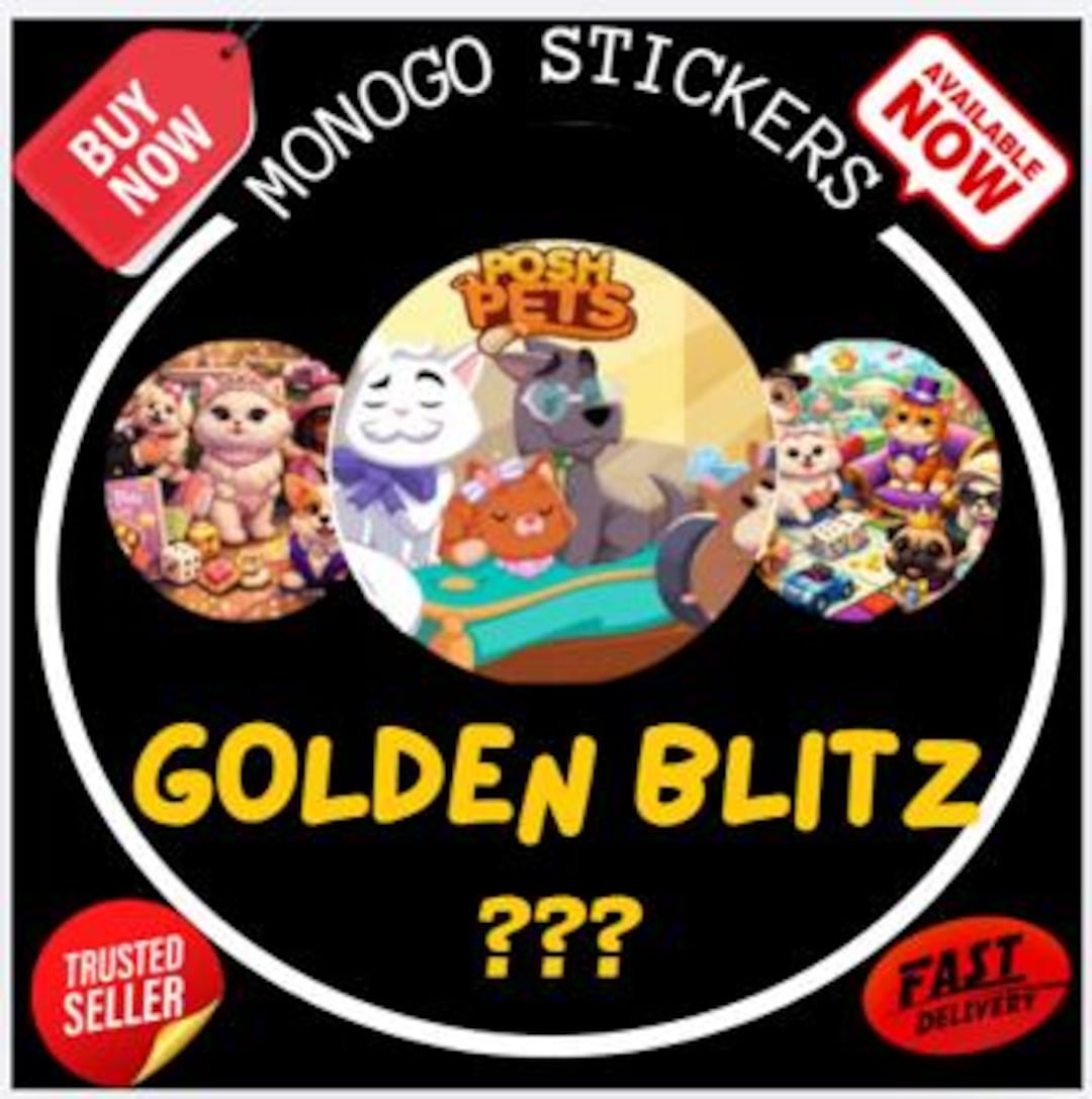 Mono Go Stickers | Posh Pets | Golden Blitz | ????? | Quick Send - Etsy