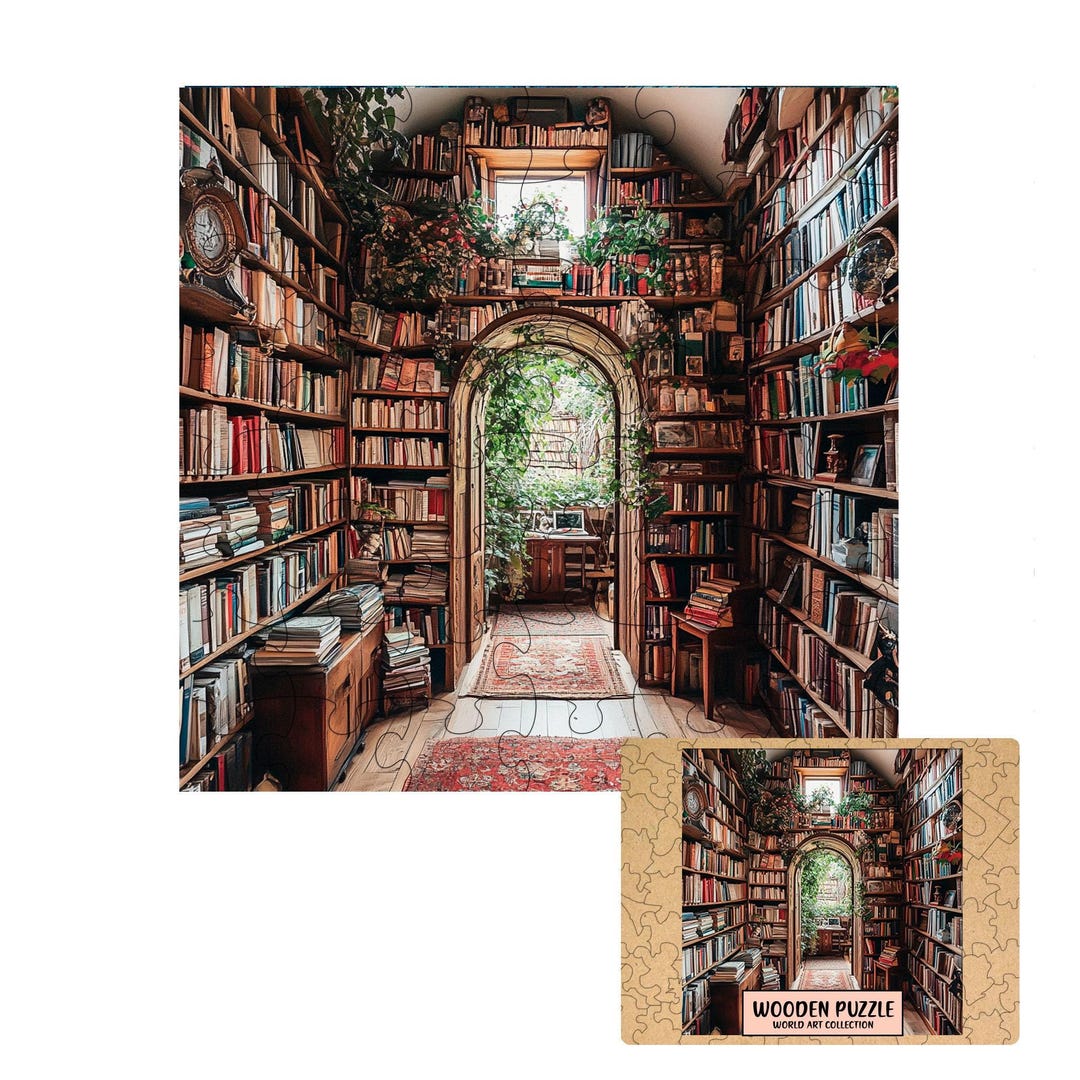 Wooden Puzzle - Beautiful World Libraries Collection - for Adults and ...