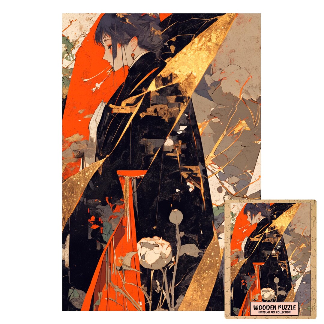 Kintsugi Wooden Puzzle | Japanese Healing Art Jigsaw | Handmade Zen ...