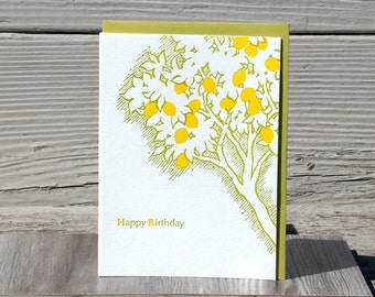 Lemon Birthday Card | Etsy