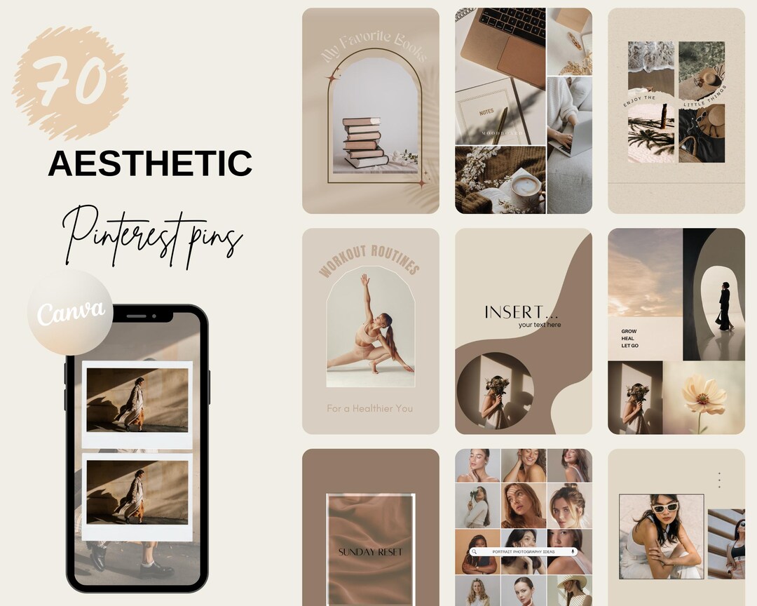 Aesthetic Pinterest Pin Templates Pinterest Templates Canva Pinterest ...