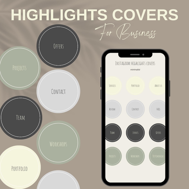 Minimalist Instagram Highlights Covers Neutral Aesthetic Canva ...
