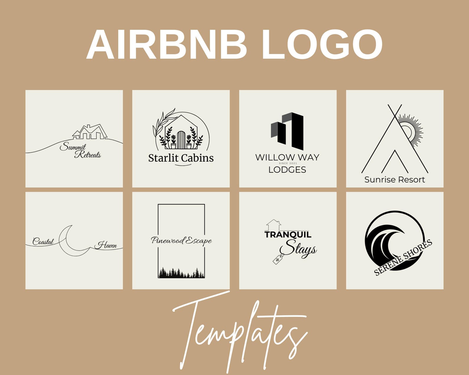 Airbnb Logo Design Templates | 10 Editable Canva Logo Templates for ...