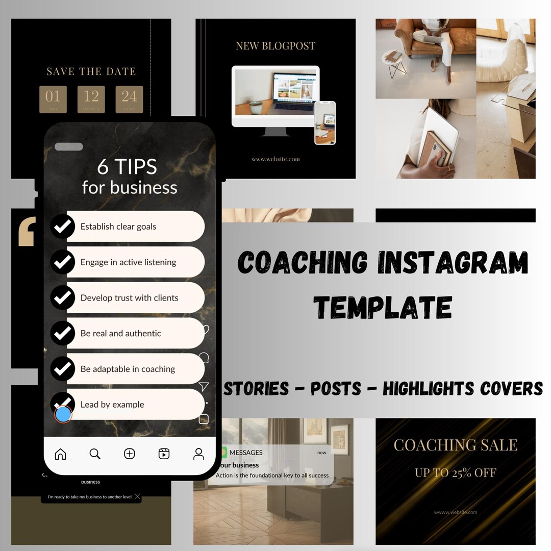 Coaching Instagram Templates Coach Social Media Life Coach Instagram ...