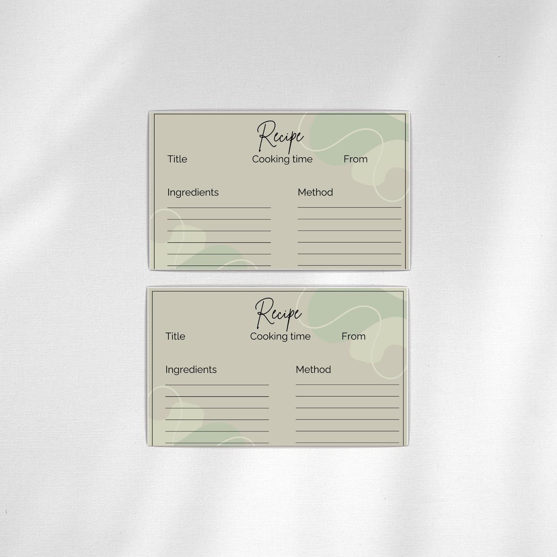 Printable Recipe Cards Blank Recipe Card Template Editable Recipe Card ...