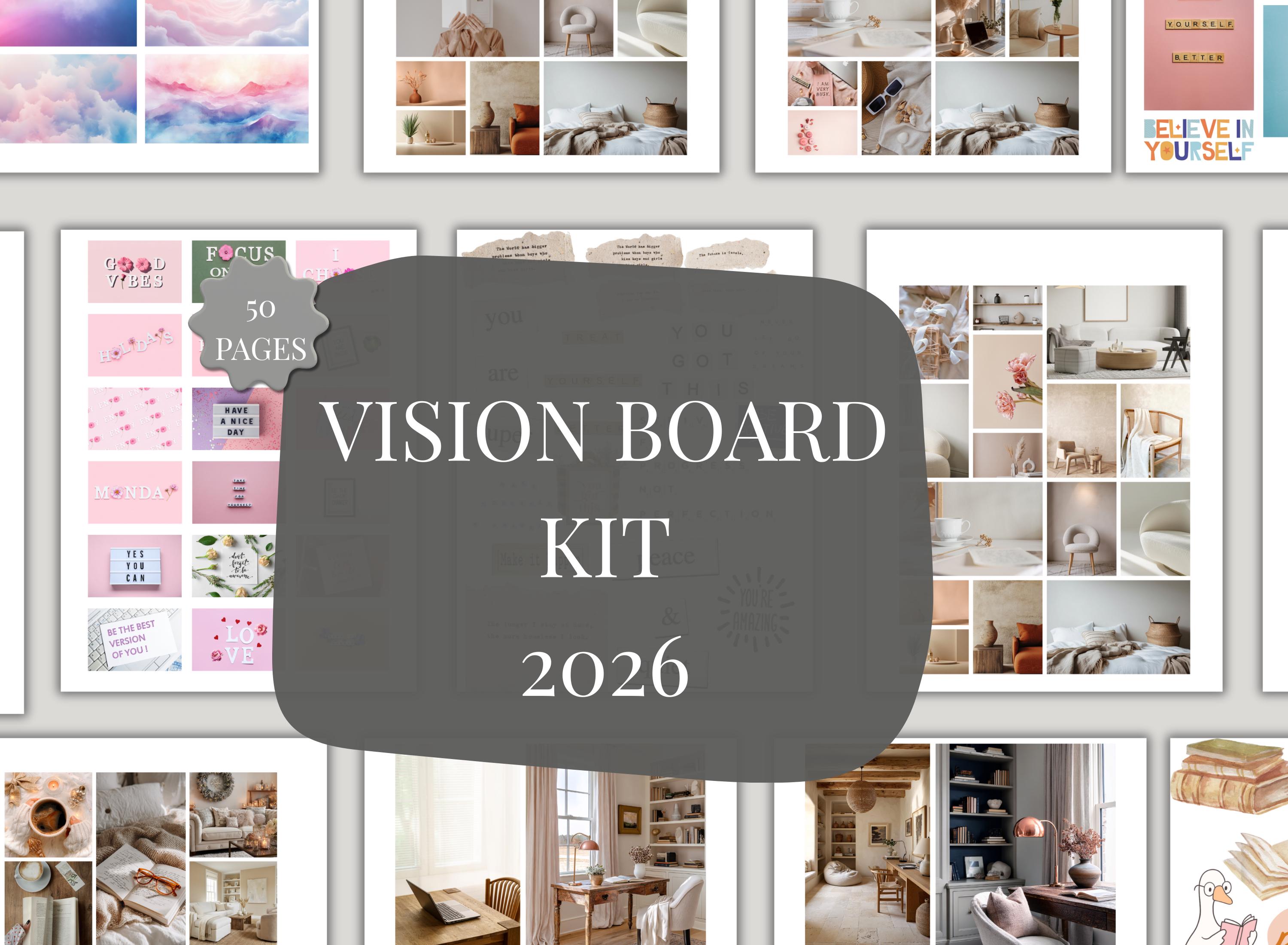 2026 Vision Board Kit Printable Vision Board Bundle Printable ...