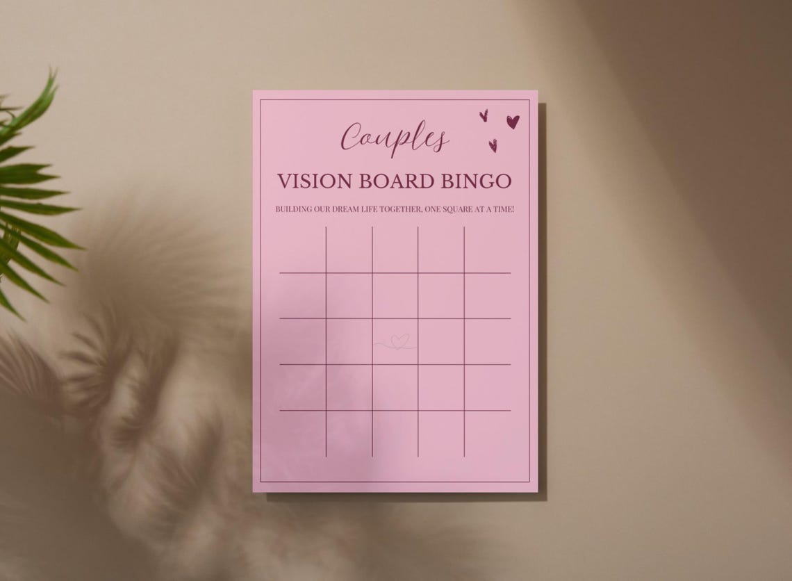 2026 Couples Vision Board Bingo Template Relationship Goals Bingo ...