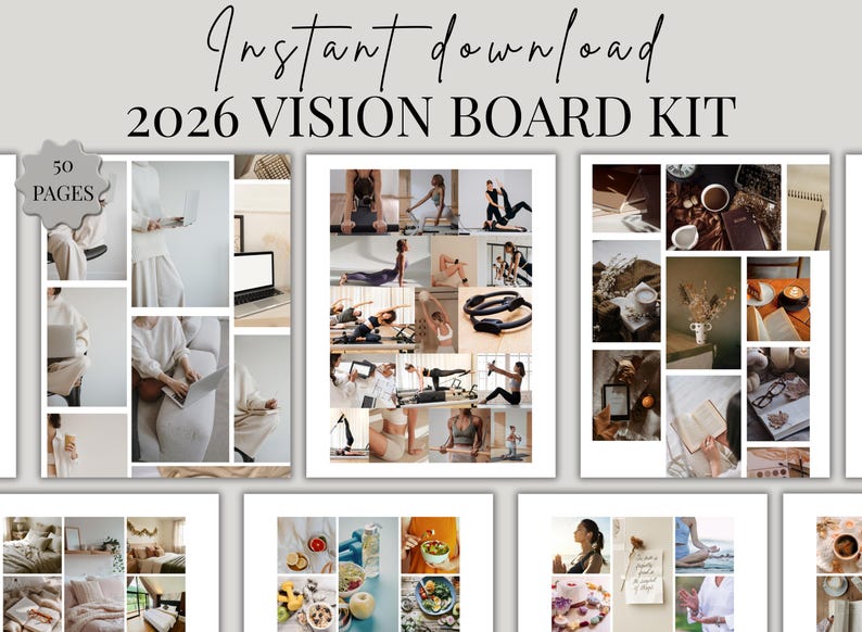 2026 Vision Board Kit Printable Vision Board Bundle Printable ...